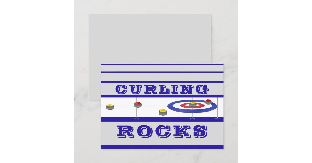 Curling Rocks Invitation | Zazzle
