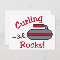 Curling Rocks Postcard | Zazzle