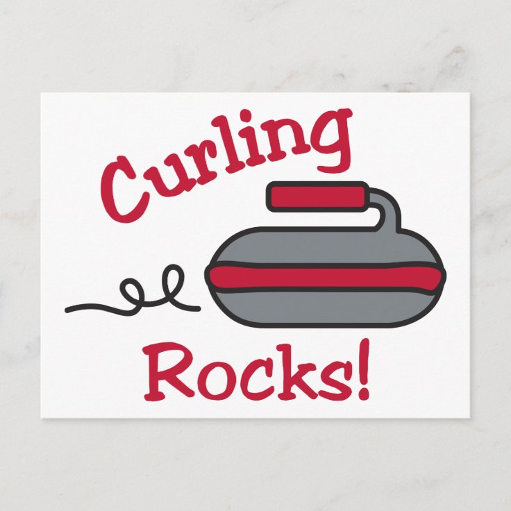 Curling Rocks Postcard | Zazzle