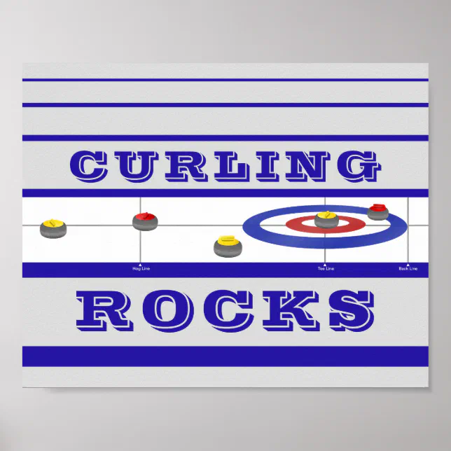 Curling Rocks Poster | Zazzle
