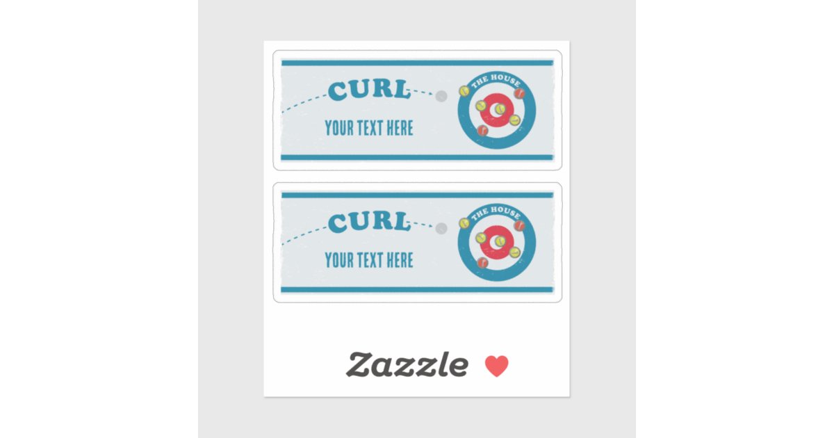 Curling sheet Curling stones Sticker | Zazzle