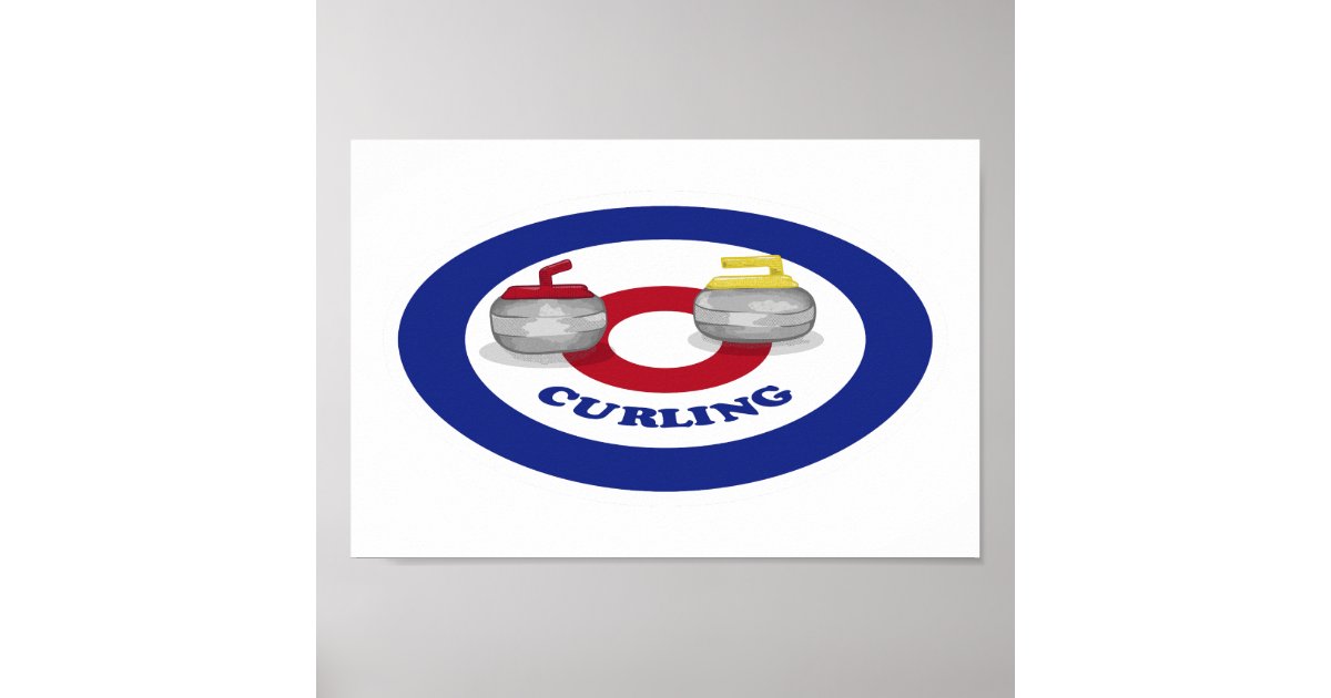 Curling stone poster | Zazzle