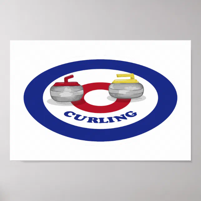 Curling stone poster | Zazzle