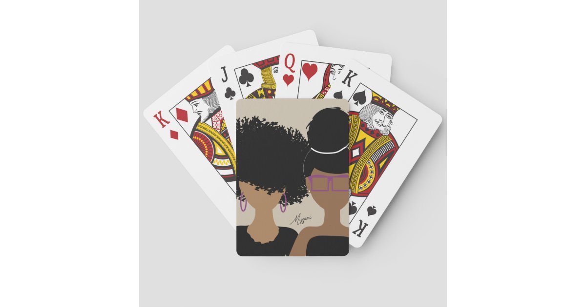 Curly Girl playing cards | Zazzle