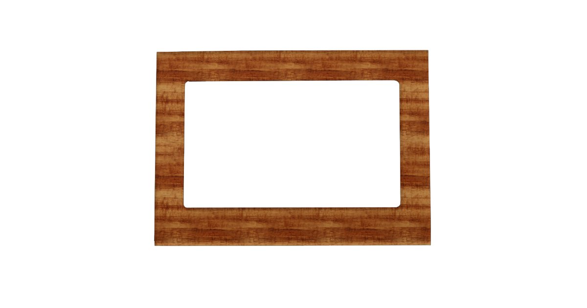 Curly Koa Acacia Wood Grain Look Magnetic Photo Frame | Zazzle