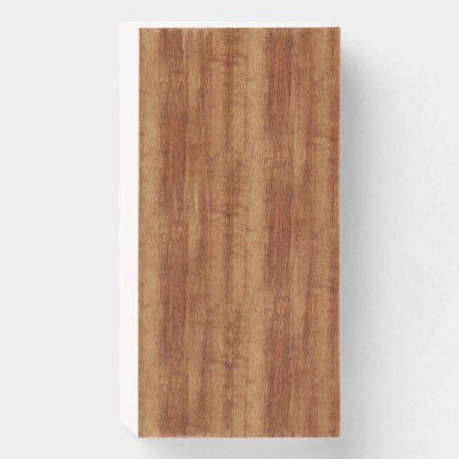 Curly Koa Acacia Wood Grain Look Wooden Box Sign | Zazzle