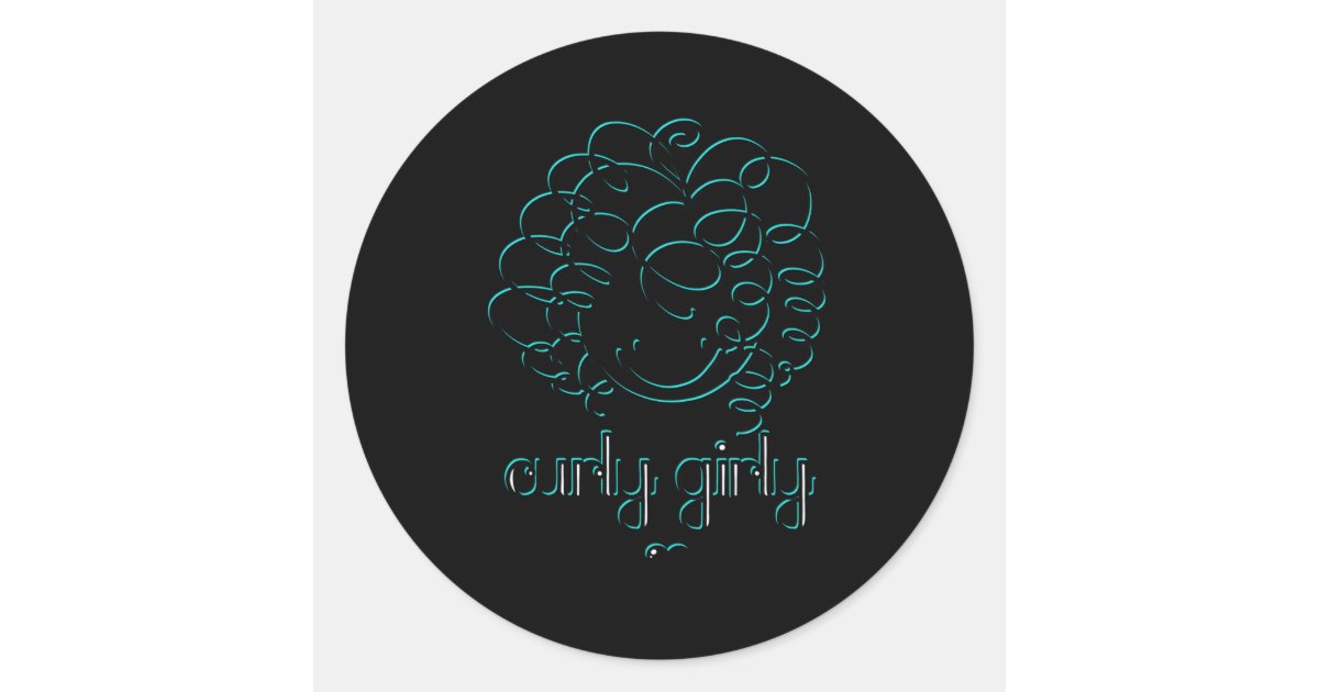 Curly Love Your Curly Hair Classic Round Sticker | Zazzle