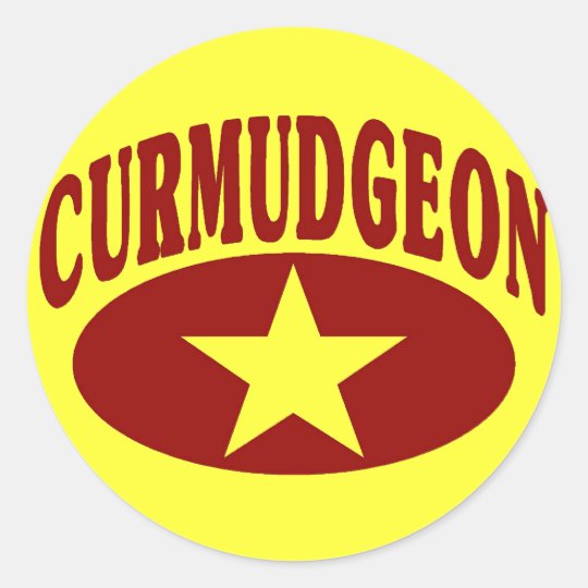 Curmudgeon Classic Round Sticker | Zazzle.com