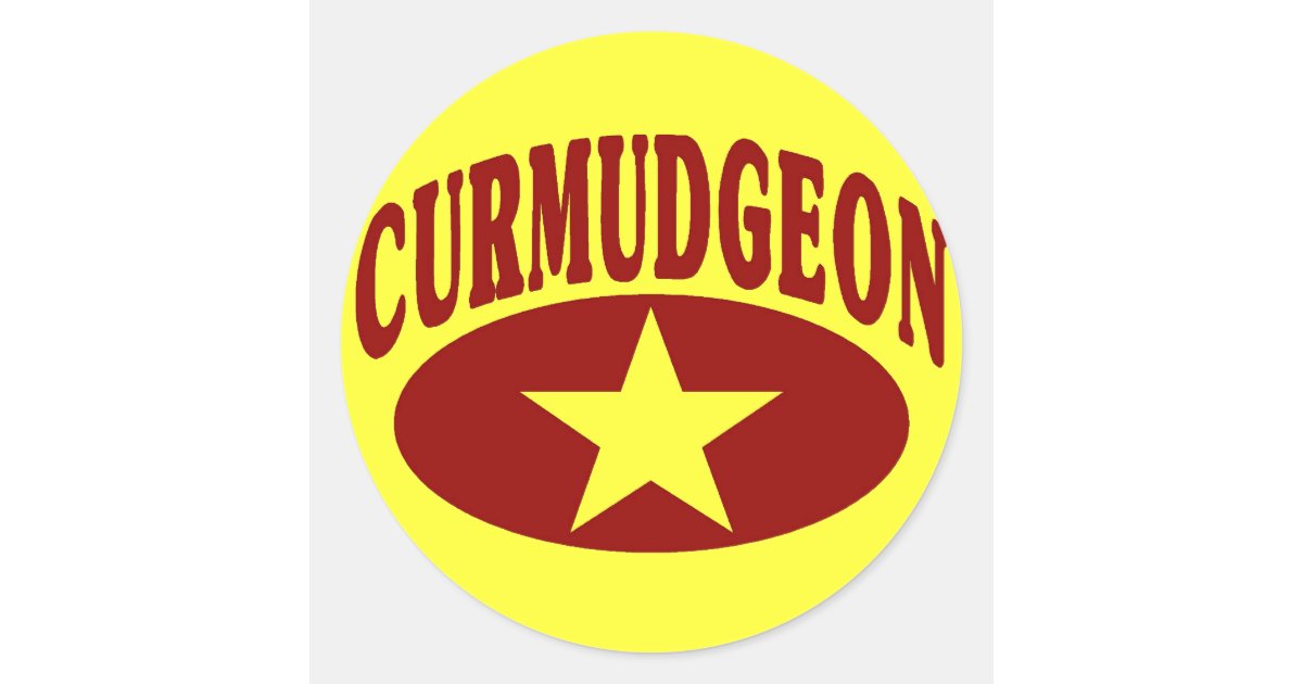 Curmudgeon Classic Round Sticker | Zazzle