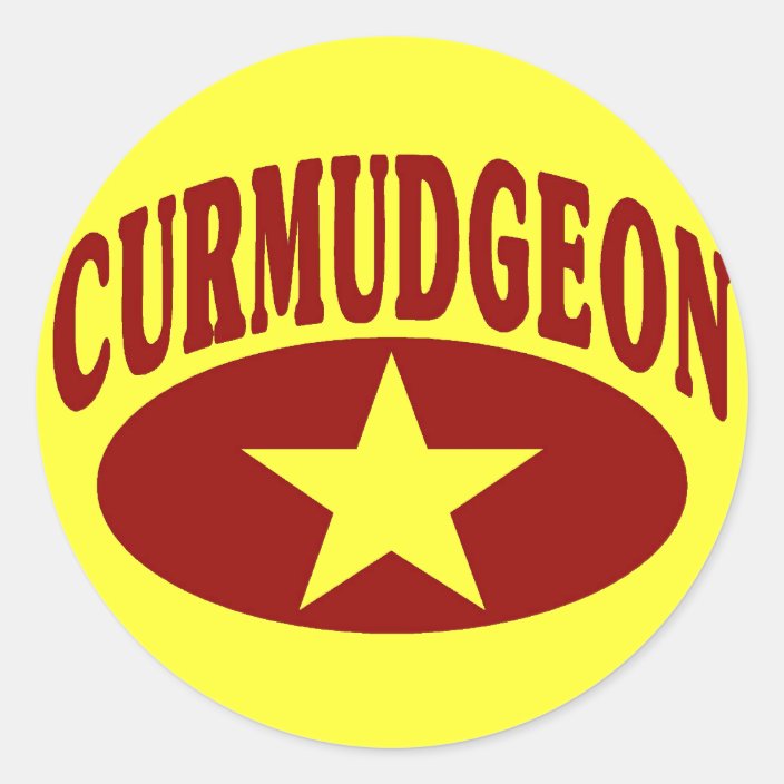 Curmudgeon Classic Round Sticker | Zazzle.com