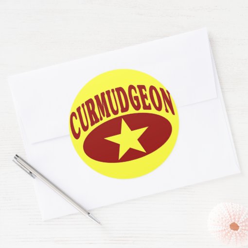 Curmudgeon Classic Round Sticker | Zazzle