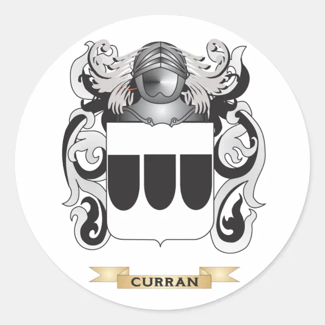 Curran Coat of Arms Classic Round Sticker | Zazzle
