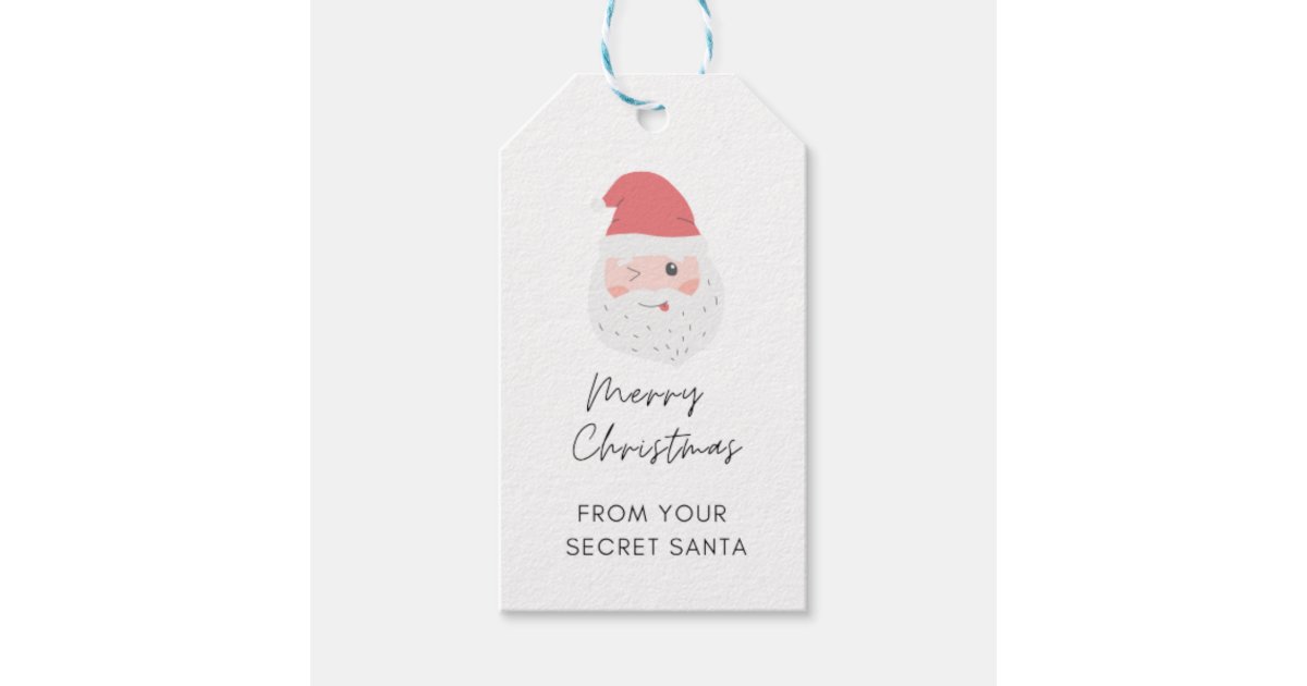 Current Modern Secret Santa Gift Exchange Gift Tag | Zazzle