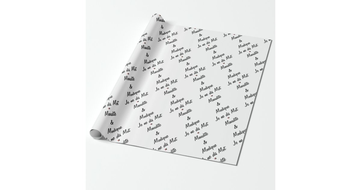 CURSED AND MODERATE, I DO NOT SAY WORD - Word Wrapping Paper | Zazzle