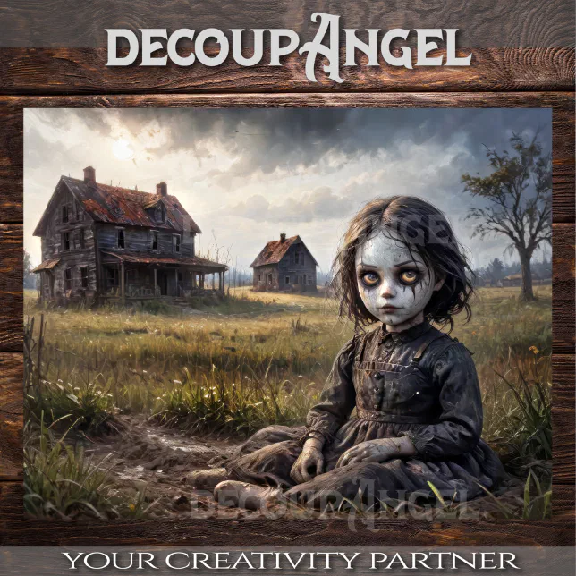 Cursed Girl in an Abandoned Yard Tissue Paper | Zazzle