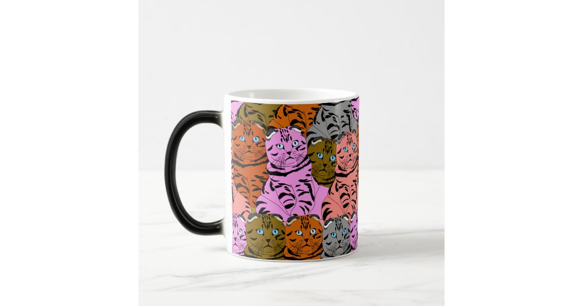 Cursed Pictures of Cats Animal Art Stupid Looking Color Morph Mug | Zazzle