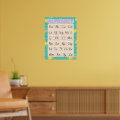 Cursive English Alphabet - Retro Pop Poster | Zazzle