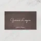 Cursive Font | Brown Texture Background Business Card | Zazzle