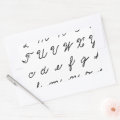 cursive handwriting chart rectangular sticker | Zazzle