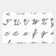 cursive handwriting chart rectangular sticker | Zazzle
