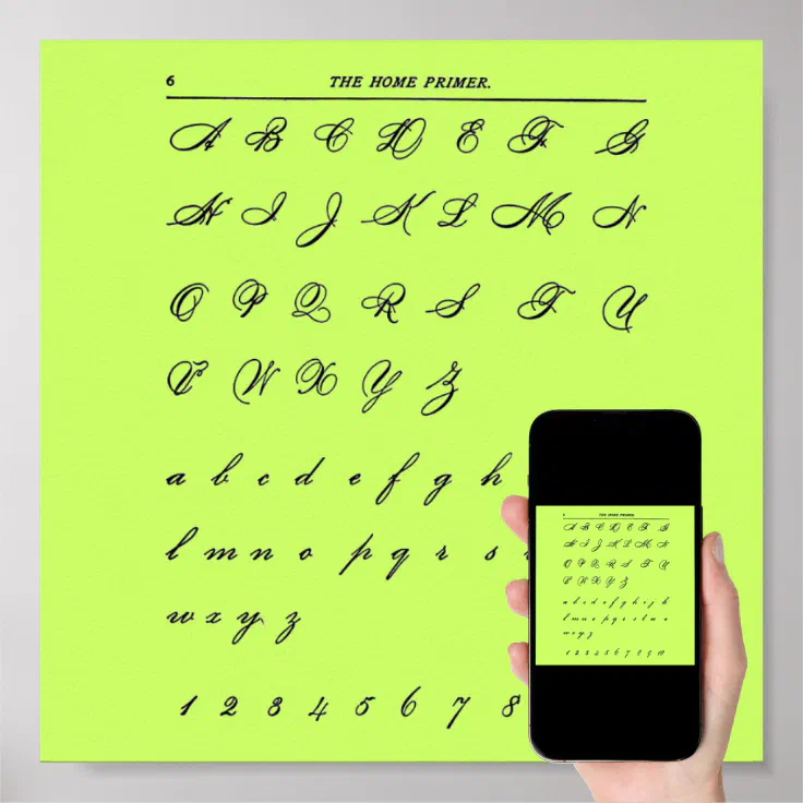 Cursive Letters Poster | Zazzle