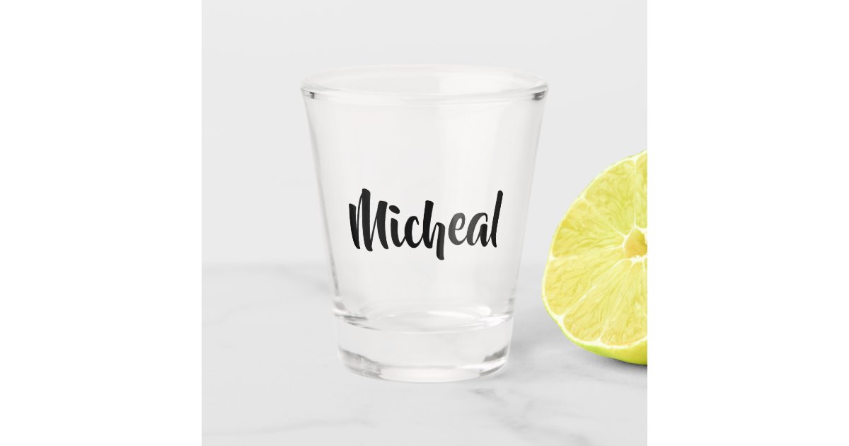Cursive Name Design Shot Glass | Zazzle
