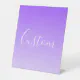 Cursive Script Name & Editable Light Purple Ombre Pedestal Sign | Zazzle