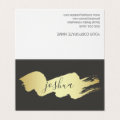 Cursive Text | Gold Brushed Business Card | Zazzle