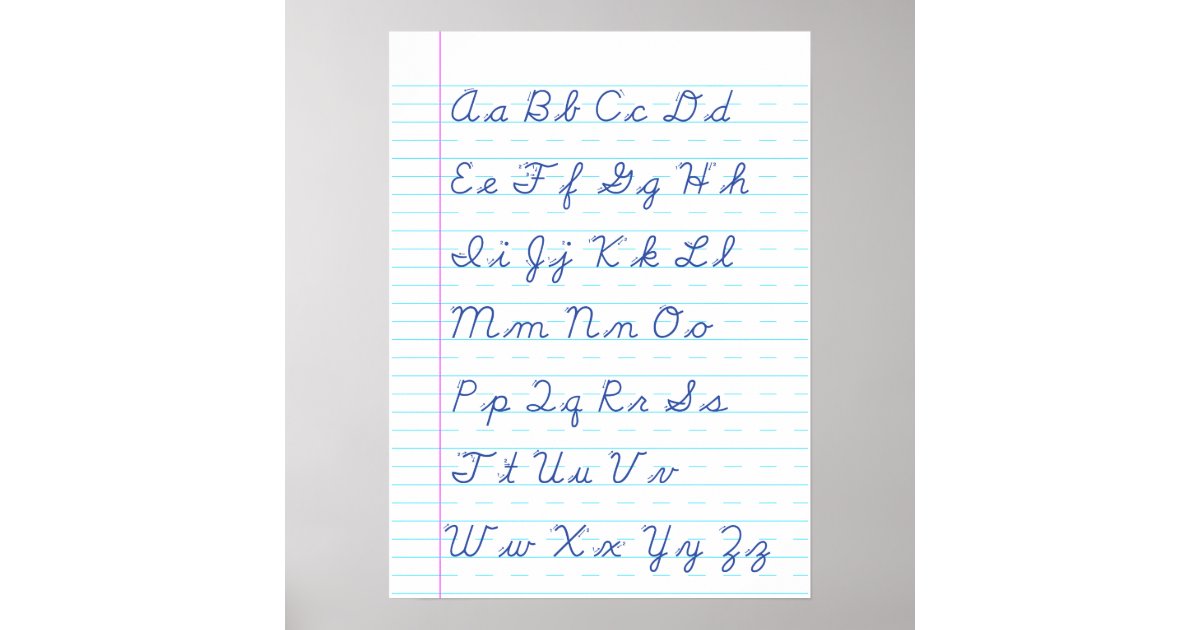 Cursive Writing Poster | Zazzle