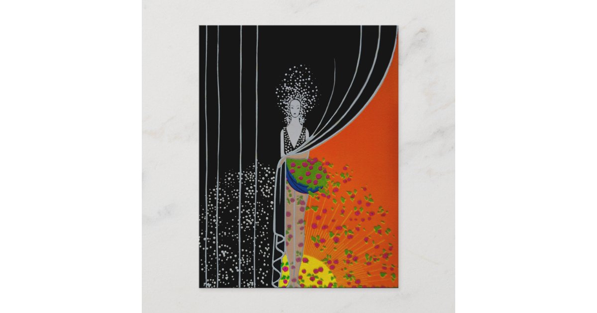 Curtain Fashion Plate ~ Postcard / Invitation | Zazzle