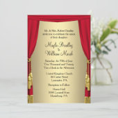 Curtains Theater Wedding Theme Invitation | Zazzle