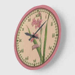 Curtis Botanical Pink Lily Wall Clock in 3 Styles | Zazzle