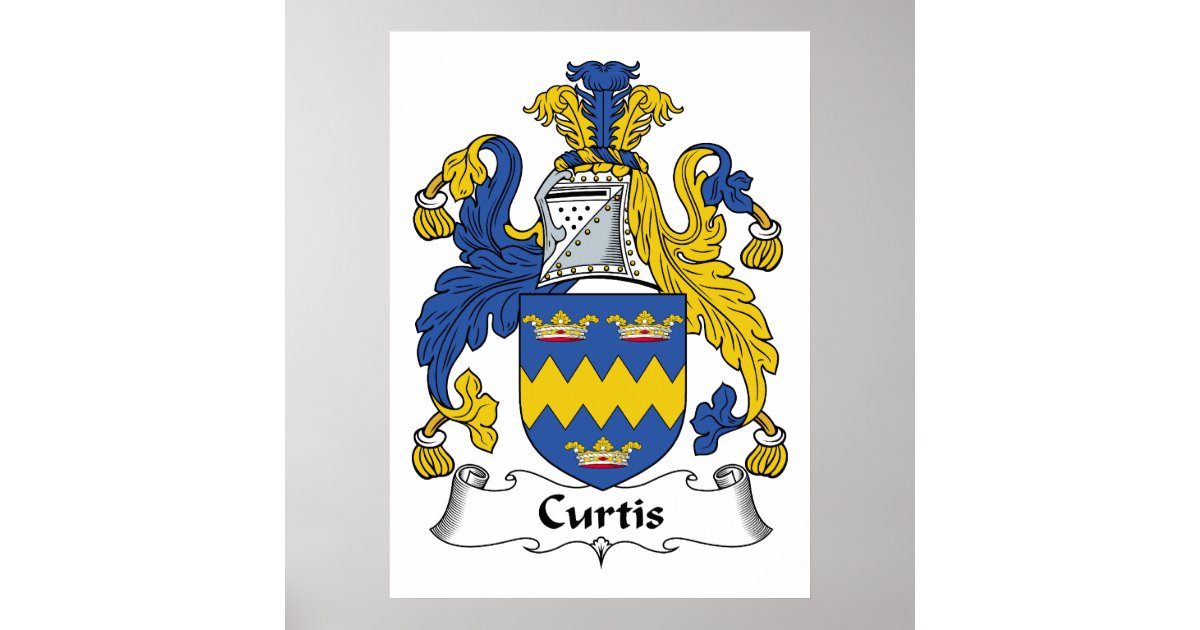 Curtis Family Crest Poster | Zazzle