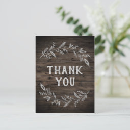 Curved Branches | Wooden Thank You Postcard | Zazzle