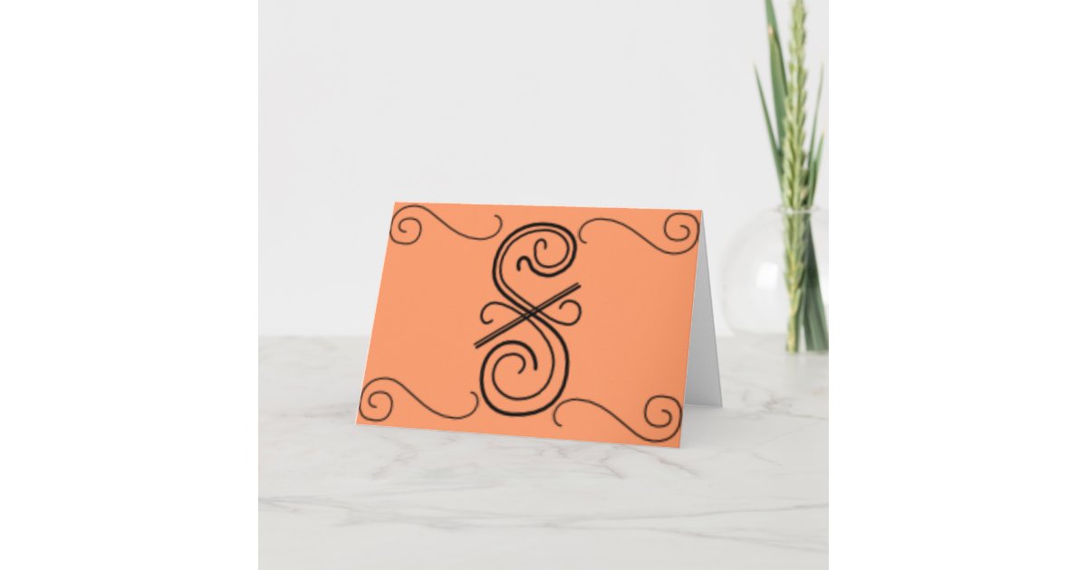 Curved Line Greeting Card | Zazzle