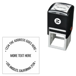 Curved Text one of a kind personalized custom Self-inking Stamp | Zazzle