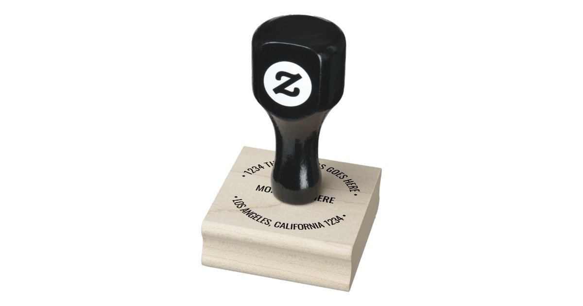 Curved Text personalized custom made Rubber Stamp | Zazzle