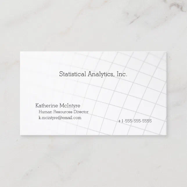 Curving graph business card | Zazzle