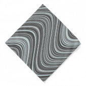 Curvy Lines in Cyan & Gray Bandana | Zazzle