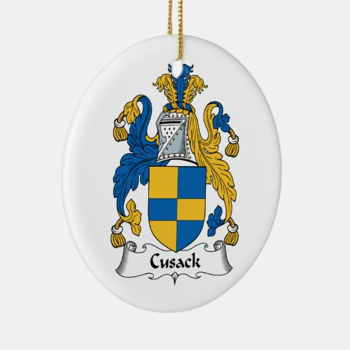 Cusack Family Crest Ceramic Ornament | Zazzle