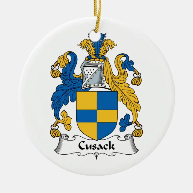 Cusack Family Crest Ceramic Ornament | Zazzle