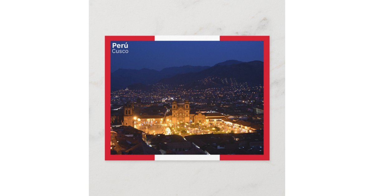 Cusco at night - Peru Postcard | Zazzle