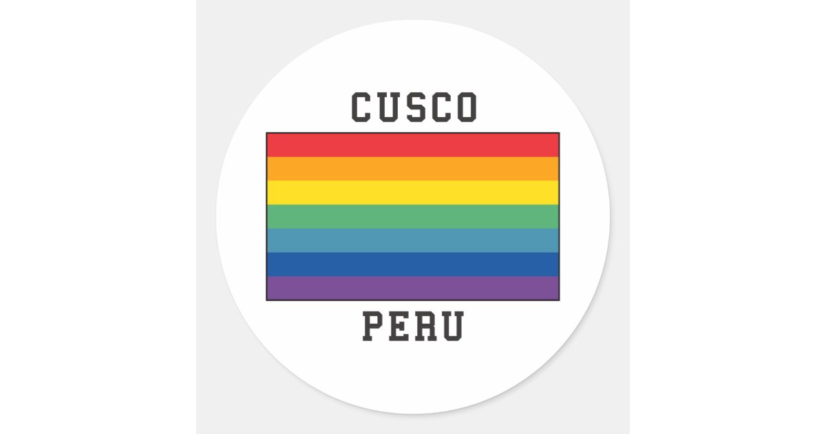 Cusco, Peru Flag Classic Round Sticker | Zazzle