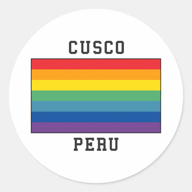 Cusco, Peru Flag Classic Round Sticker | Zazzle