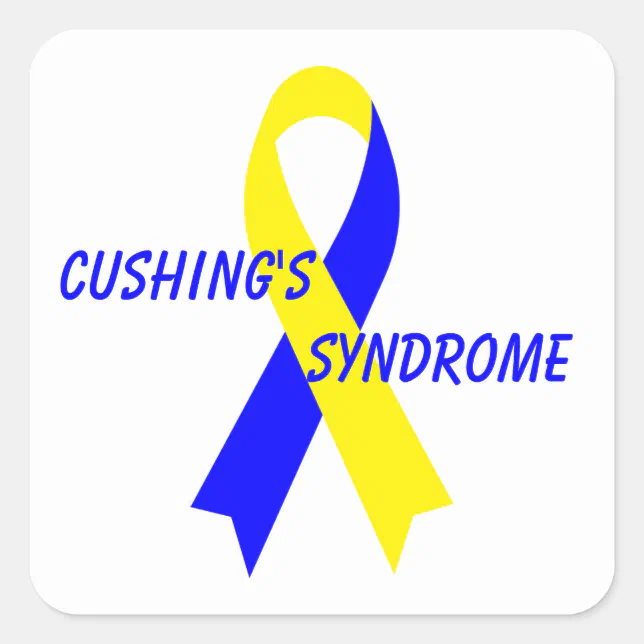 Cushing's Syndrome Awareness Ribbon by Janz Square Sticker | Zazzle