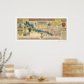 Custer Battlefield Highway Map - 1925 Poster | Zazzle
