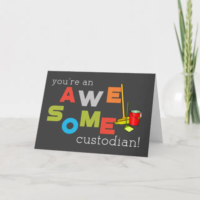 Custodial Workers Appreciation Day Thank You Card | Zazzle
