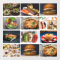 Custom 12 Business Photo Collage Food restaurants Window Cling | Zazzle