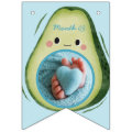 Custom 12 Photos Onederful Avocado 1st Birthday Bunting Flags | Zazzle