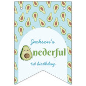 Custom 12 Photos Onederful Avocado 1st Birthday Bunting Flags | Zazzle
